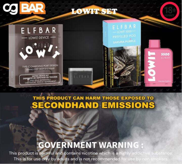 ELFBAR Lowit 5500 KIT! (TOP & DEVICE) 500mAh Original | Lazada PH
