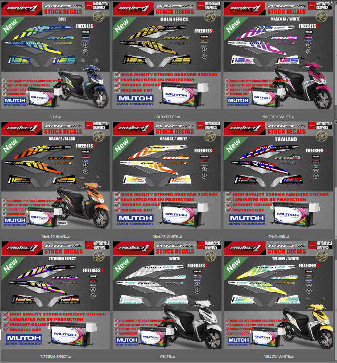 YAMAHA MIO I 125 STOCK DECALS LAMINATED STICKER | Lazada PH