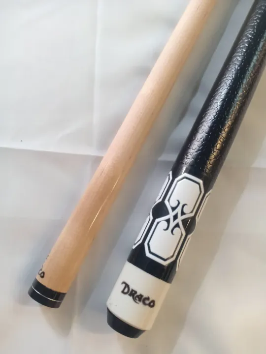 DRACO CUE STICK WITH FREE SOFTCASE ( WHITE * BLACK ) TAKO NG BILYARAN ...