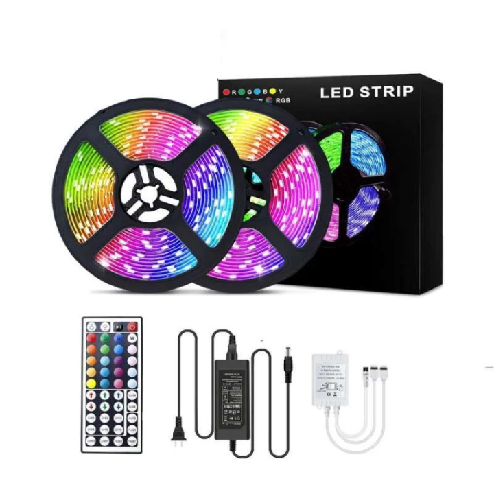 LED Strip Running RGB & W Mata Besar 5050 + Adaptor 5 meter WaterProof ...