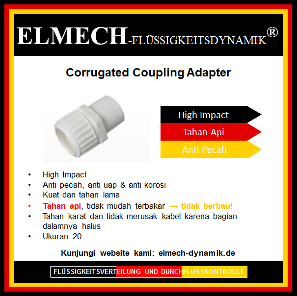 ELMECH PVC Conduit Corrugated Adapter (setara Clipsal Boss Lesso ...