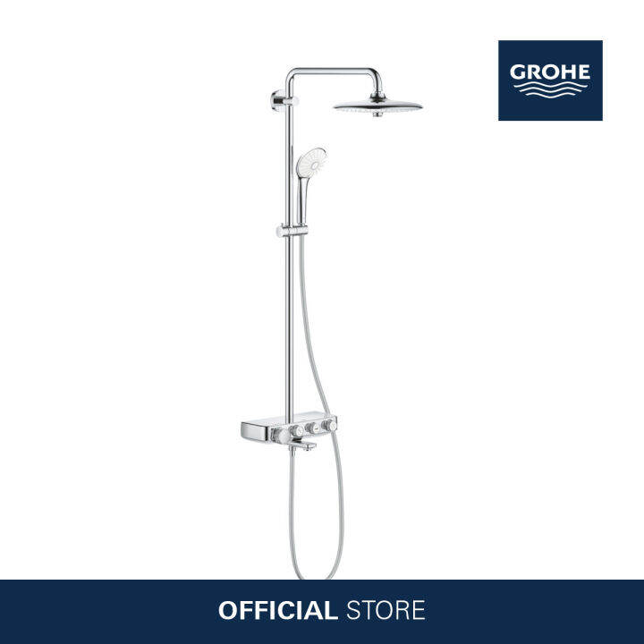 GROHE EUPHORIA SMARTCONTROL SYSTEM 260 MONO SHOWER SYSTEM WITH BATH THERMOSTAT FOR WALL MOUNTING ...