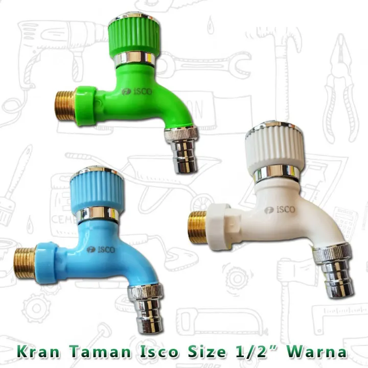 ISCO KRAN DRAT KUNINGAN BULAT 1/2 INCH - 3 PILIHAN WARNA | Lazada Indonesia