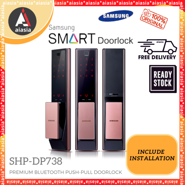 (INSTALLATION AVAILABLE) SAMSUNG SHP-DP738 PREMIUM BLUETOOTH PUSH-PULL DOORLOCK | Lazada