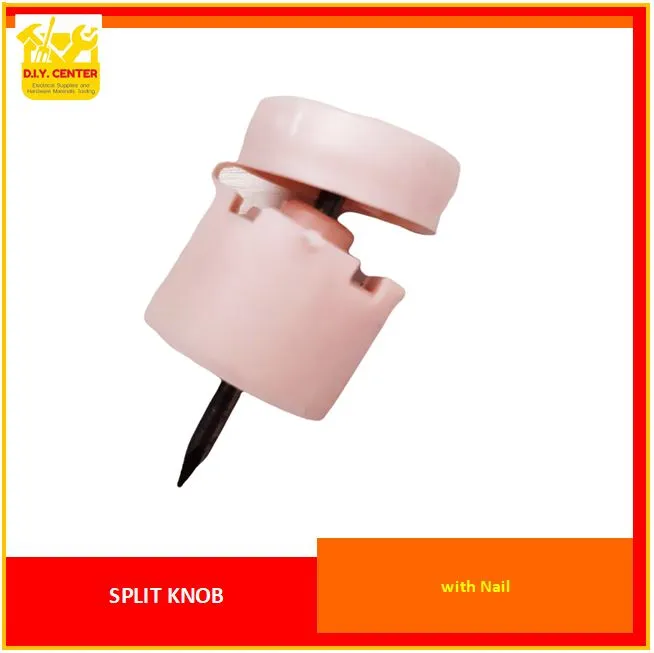 PVC Electrical Split Knob with Nail (5 pc) | Lazada PH