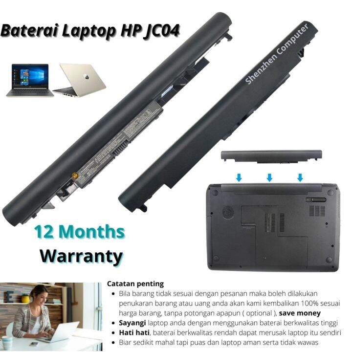 Baterai Laptop HP JC04 high quality .. .. ... | Lazada Indonesia