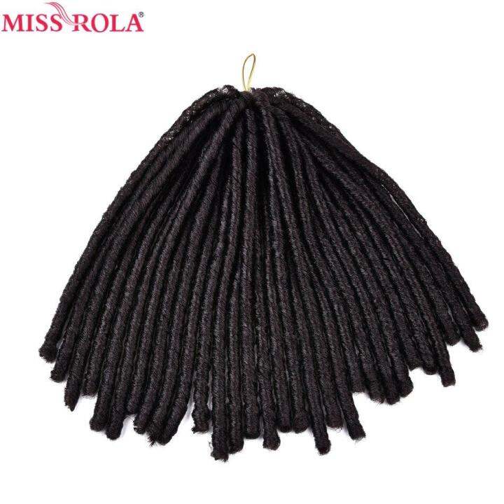 Miss Rola Soft Dread Lock Hair 1b 15roots/pack 13.5 Inch Kanekalon Low ...