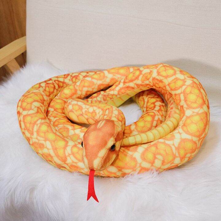 300Cm Fake Simulated Snakes Plush Toy Giant Cobra Long Stuffed Python ...