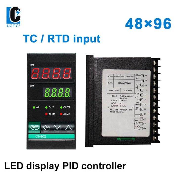 TCRTD input CH402 48x96mm SSRRelay4-20mA0-10V output RKC Industrial inligent PID temperature ...