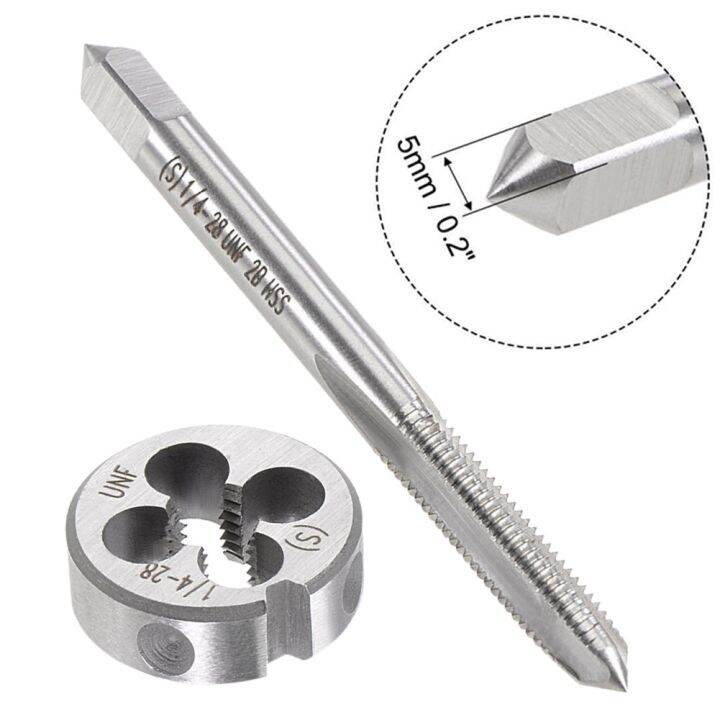 Toolstar 1/4 \ "-28 UNF Tap & เซ็ตเครื่องมือฟิตติ้งโลหะการเปลี่ยนมือขวา ...