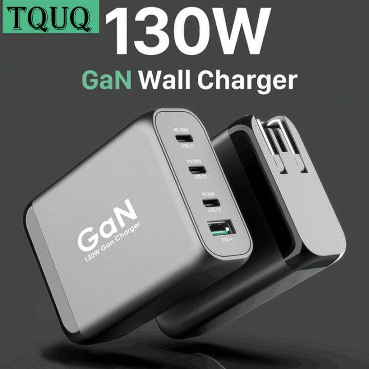 TQUQ 130W Gan USB Type C PD 100W PPS45W Wall Charger Station, QC 4.0 ...