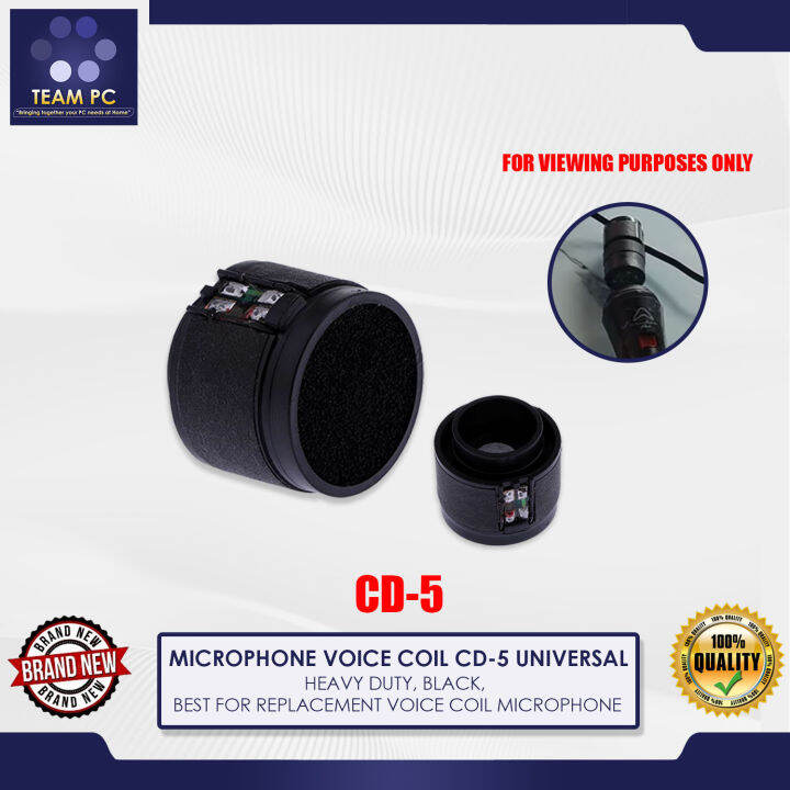 MICROPHONE VOICE COIL CD-5 UNIVERSAL, HEAVY DUTY, BLACK, BEST FOR ...