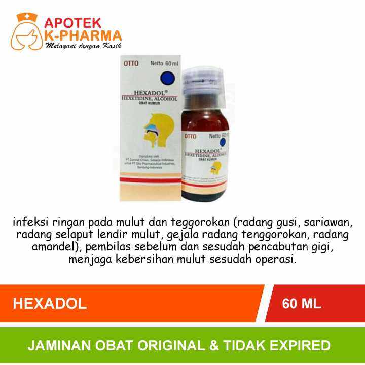 Hexadol Kumur Isi 60ml Obat Original Otto | Lazada Indonesia