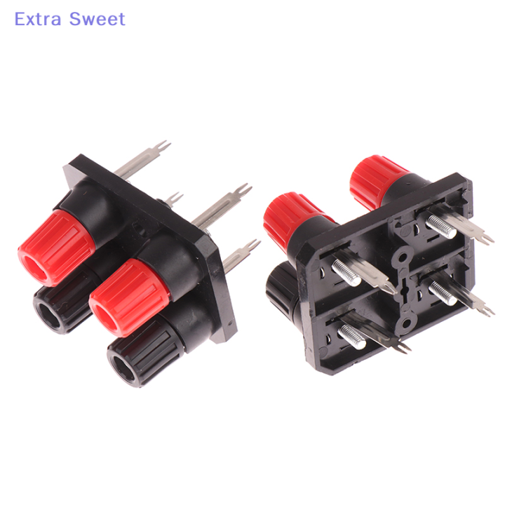 Extra Sweet 2pc External Banana Jack 4Pin Speaker Amplifier Wire Clip ... Extra Sweet 2pc External Banana Jack 4Pin Speaker Amplifier Wire Clip ...