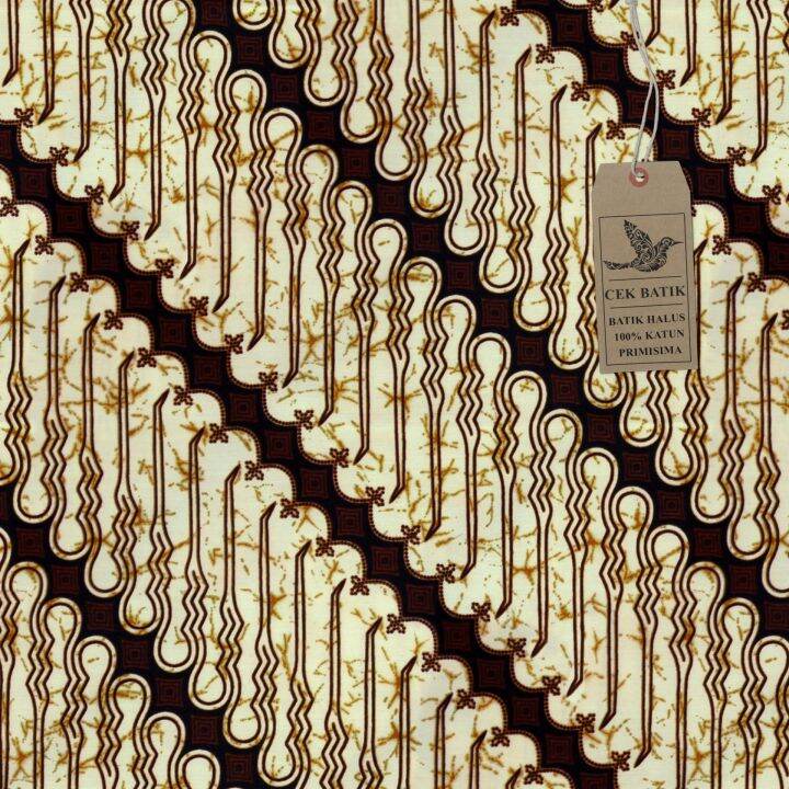 kain batik - Motif Batik Sogan Parang Pancing Gading (Putih Krem ...