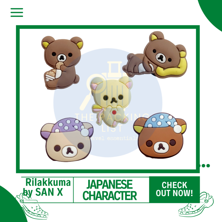 Rilakkuma and Kaoru crocs jibbitz pins charm Bear rilakkuma Japanese ...