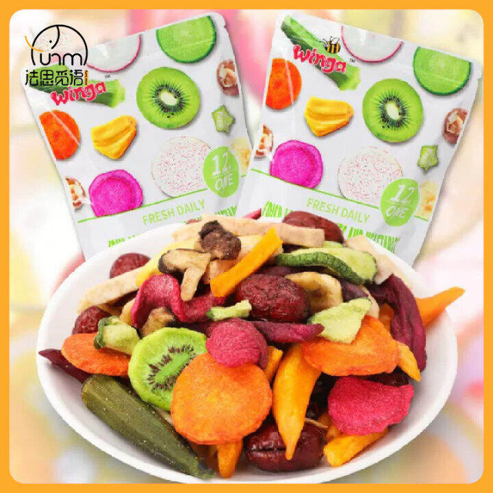 Fasimiyu 250กรัมผักและผลไม้แห้งทุกวันสารพันผักผลไม้แห้งกระเจี๊ยบผสมกรอบอบแห้งขนมขบเคี้ยวพร้อม ...