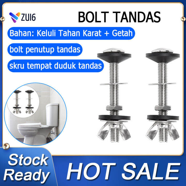 2 Pack Toilet Tank to Bowl Bolt Kits Cistern Bolts Kit,Stainless Steel ...