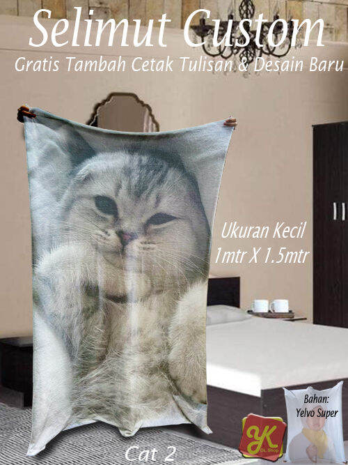 Selimut Anak dan Dewasa Gambar Binatang Peliharaan / Perlengkapan Kamar ...