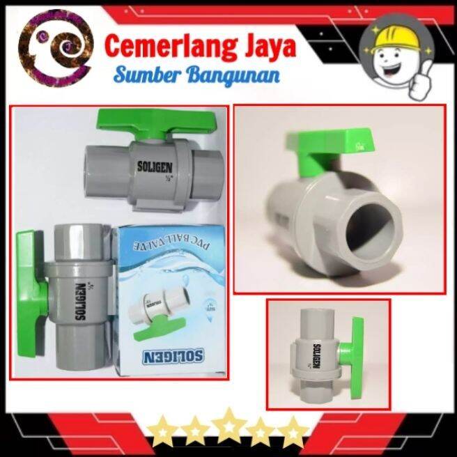 STOP KRAN SOLIGEN 1 INCH - STOP KRAN PVC SOLIGEN - BALLVALVE PVC ...