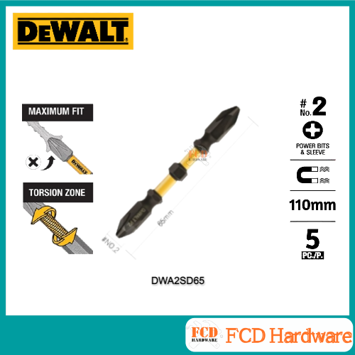 DEWALT DWA2SD65 DOUBLE ENDED POWER BITS PH2 65MM (1pc) | Lazada