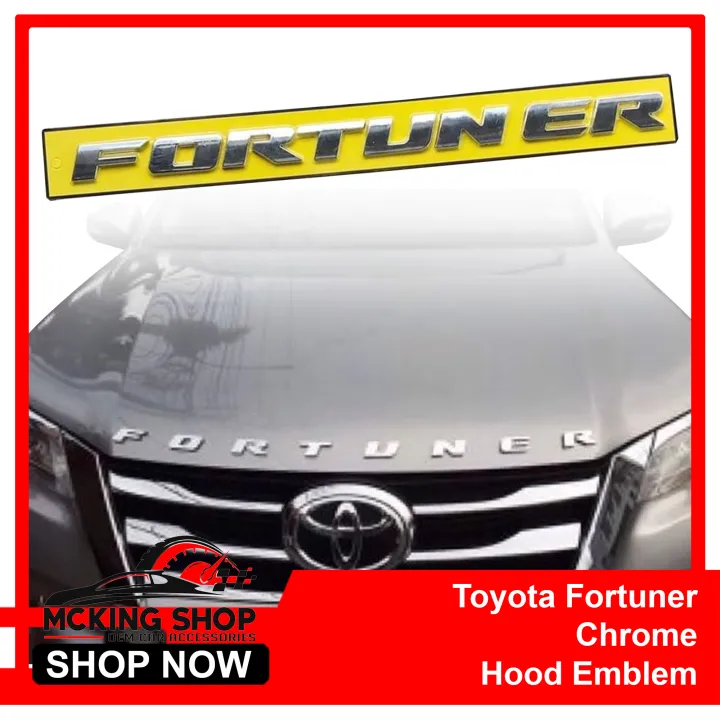 FORTUNER Hood Emblem for Toyota Fortuner (CHROME) | Lazada PH