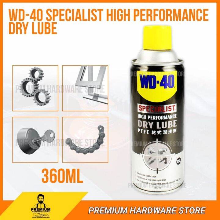 WD-40 SPECIALIST HIGH PERFORMANCE DRY LUBE PTFE 360ML / WD40 TEFLON ...