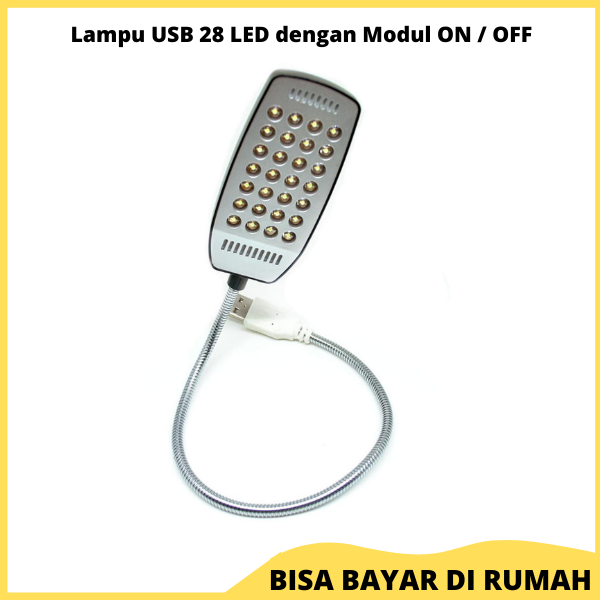 Goodland Lampu USB 28 LED dengan Modul ON / OFF / Lampu Baca USB Laptop ...