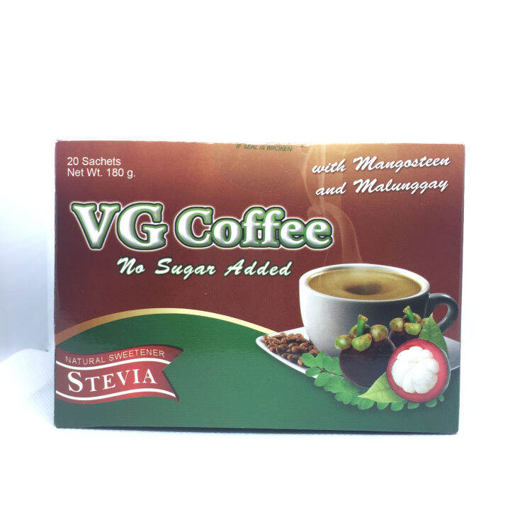 VG Coffee with Mangosteen and Malunggay Natural Stevia Sweetener 20 ...