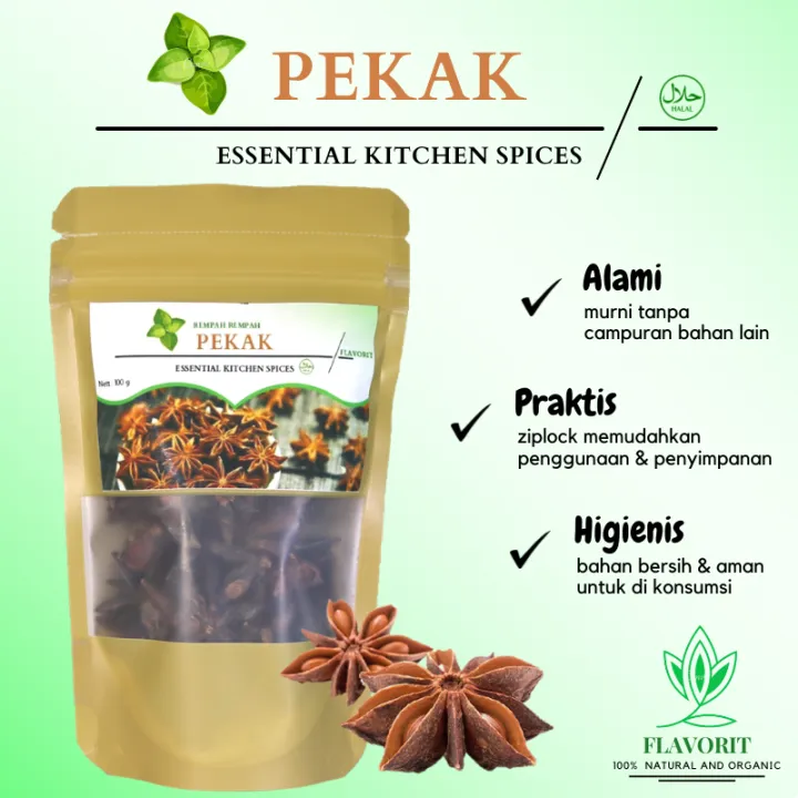 Pekak Bunga Lawang Asli Kering Organik Star Anise Bumbu Dapur Lengkap ...