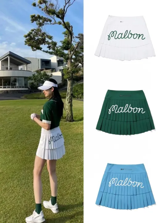 Authentic Korean The new 2022 MALBON golf short skirt girl summer at the back of the double ...
