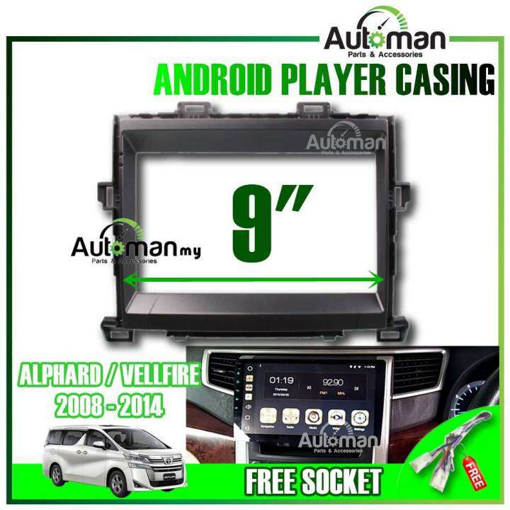 Casing Android Toyota Alphard Vellfire 2008 - 2014 Dashboard Audio ...