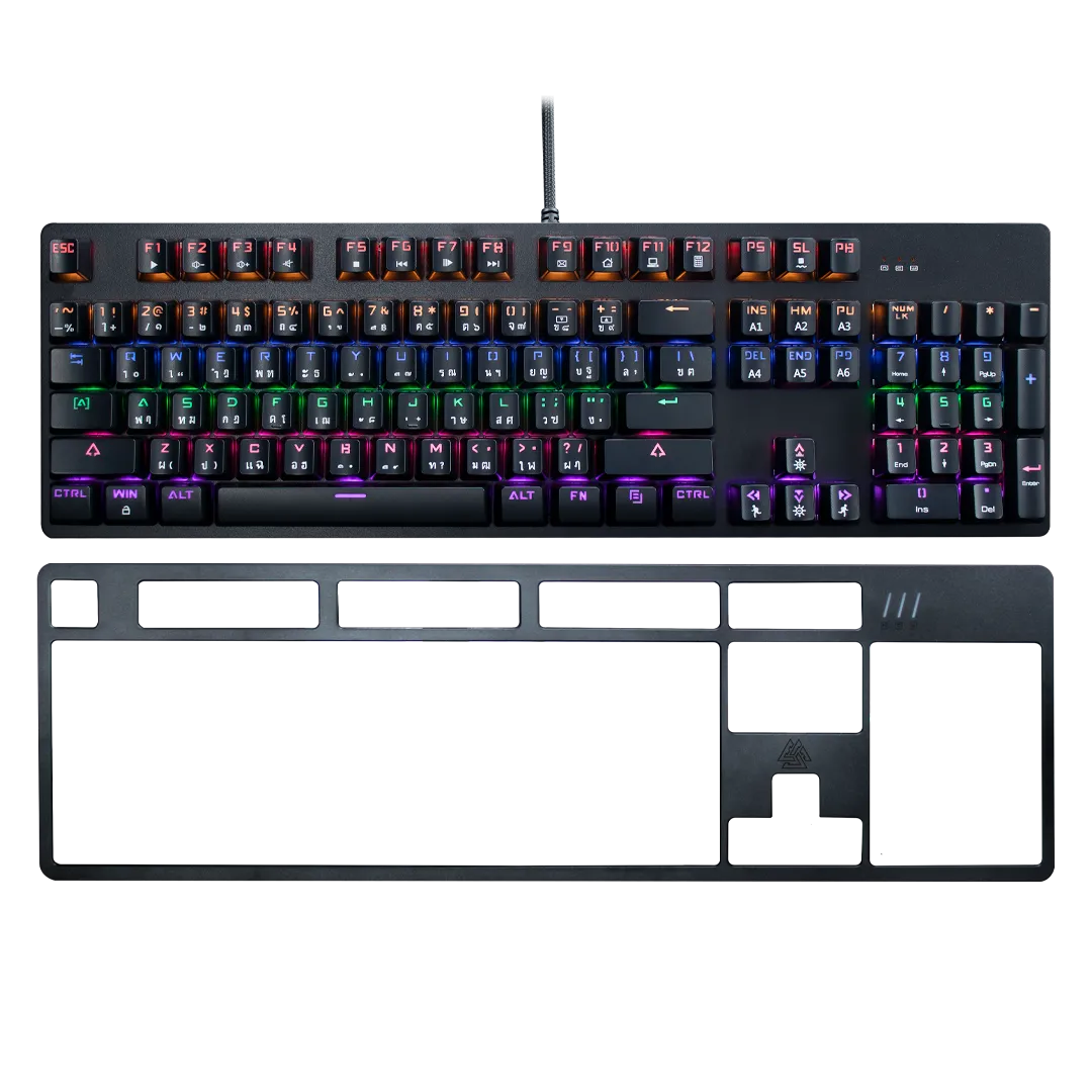 คีย์บอร์ดเกมมิ่ง EGA Type K3 MECHANICAL Switch 2 สี Black/White มีให้ ...