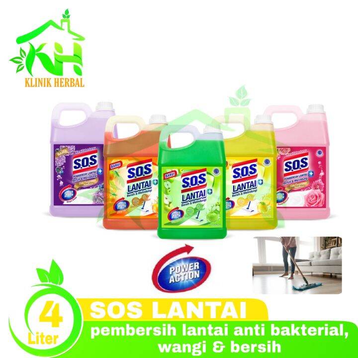 SOS Pembersih Lantai Jerigen Floor Cleaner 4 Liter | Lazada Indonesia