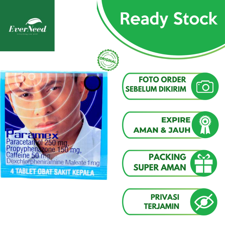 Paramex 4 tablet obat sakit kepala/demam | Lazada Indonesia