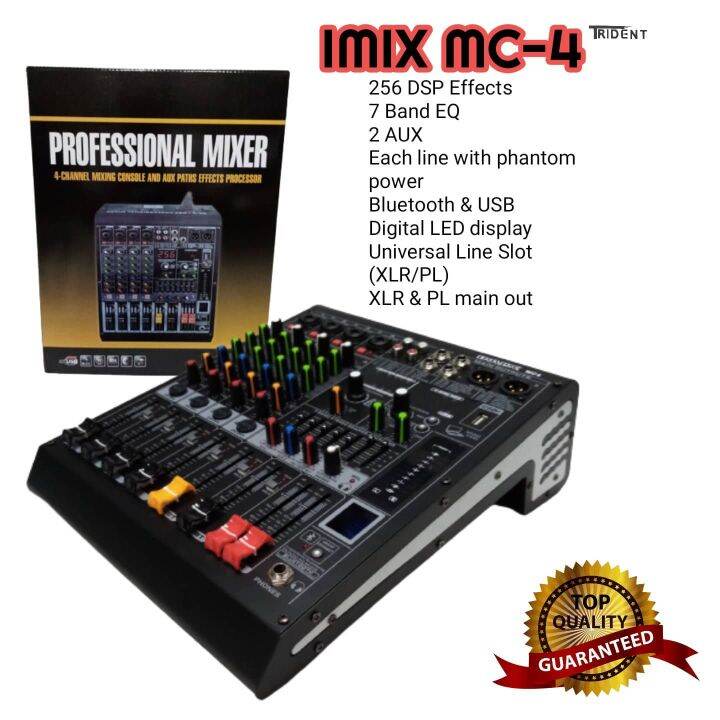 IMIX MC-4 4channel audio mixer w/ 256DSP effects 2AUX 7Band EQ USB BT | Lazada PH