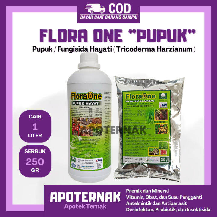 PUPUK FLORA ONE | Pupuk Hayati Tricoderma Atasi Busuk Akar dan Buah | Fungisida Hayati ...