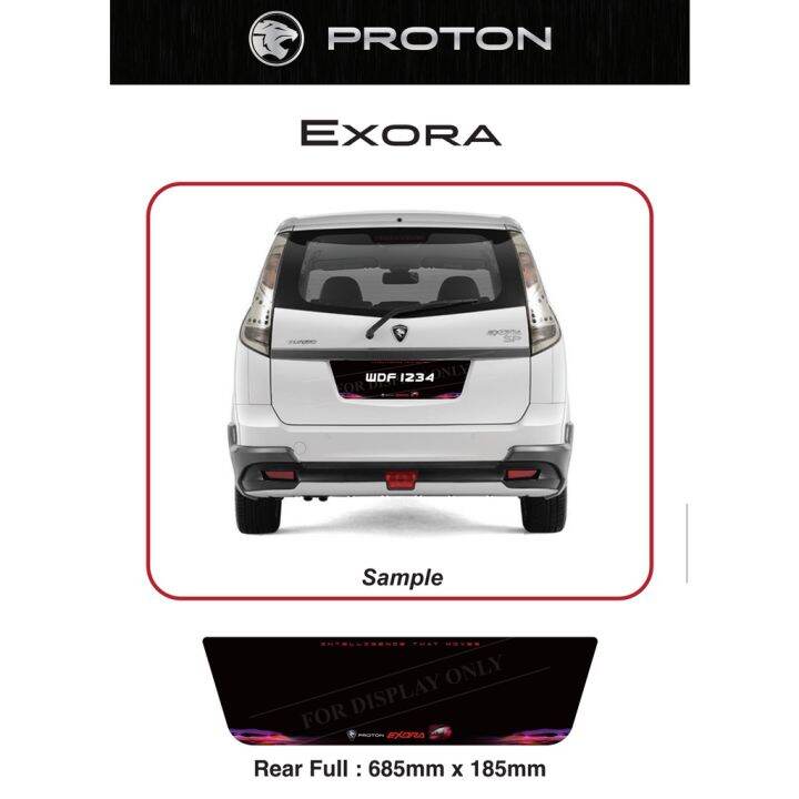 Ready stock Proton Exora Acrylic Kereta Plat Nombor Papan belakang ...