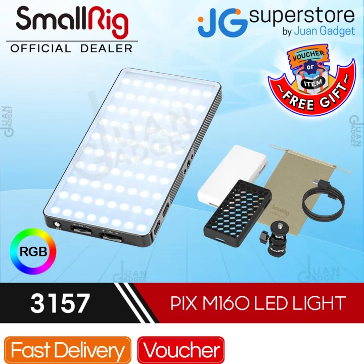 SmallRig Pix M160 On-Camera 2500 to 8500K RGBWW Lightweight LED Light ...