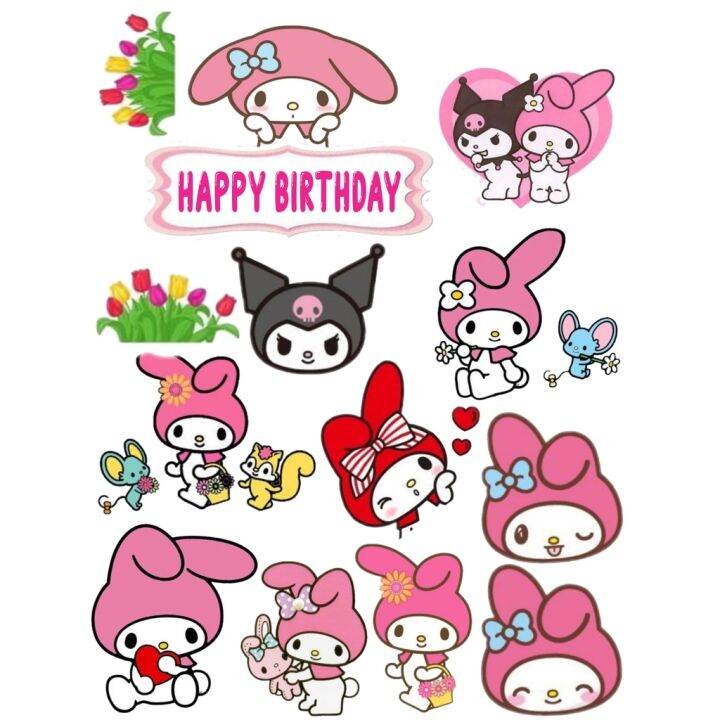 JUMBO TOPPER CAKE TOPPER ULANG TAHUN TOPPER ULTAH / HIASAN KUE MELODY ...