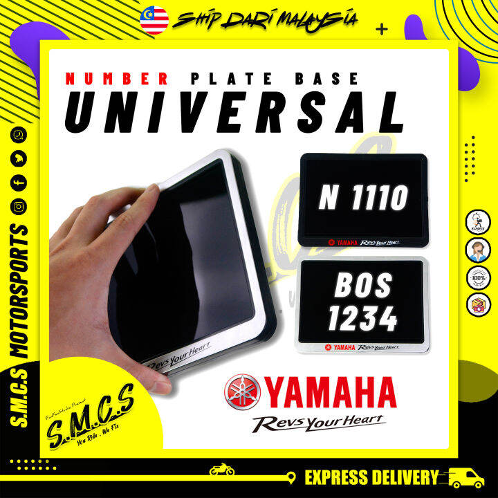 MOTOR Number Plate Base (Acrylic) YAMAHA Frame Casing Cover For Motor ...