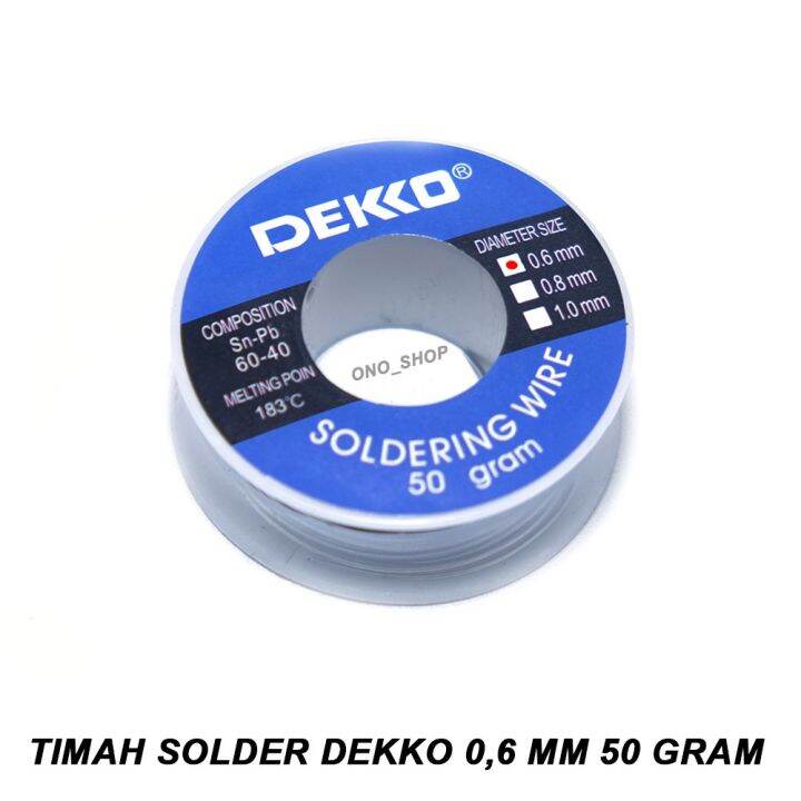 Timah Solder Dekko 0,6 mm 50 Gram | Lazada Indonesia