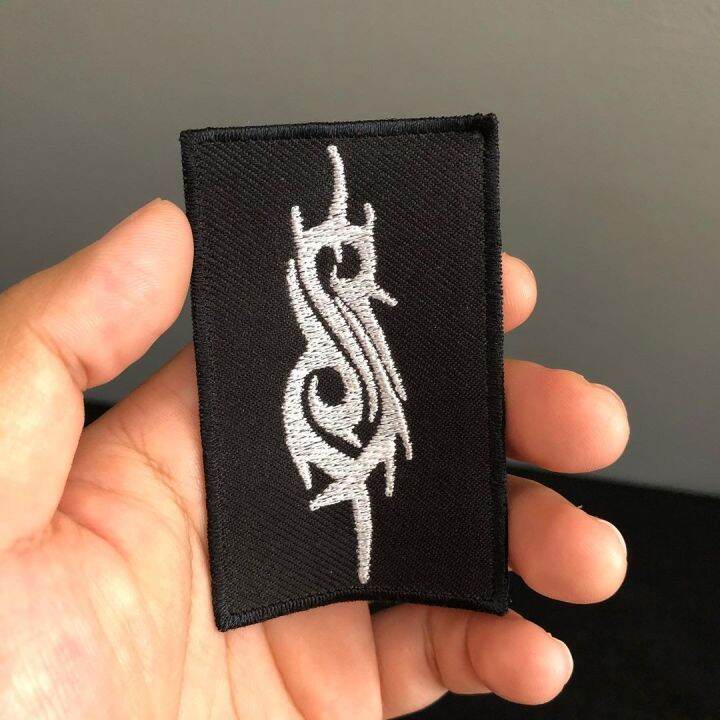 PATCH ON ! EMBLEM BORDIR SLIPKNOT BAND LOGO | Lazada Indonesia