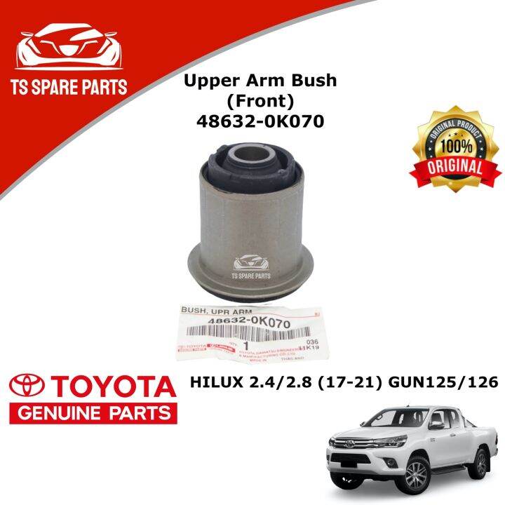 Toyota Upper Arm bush (Front) 48632-0K070 Hilux GUN125 2.4 (D) TB MT ...