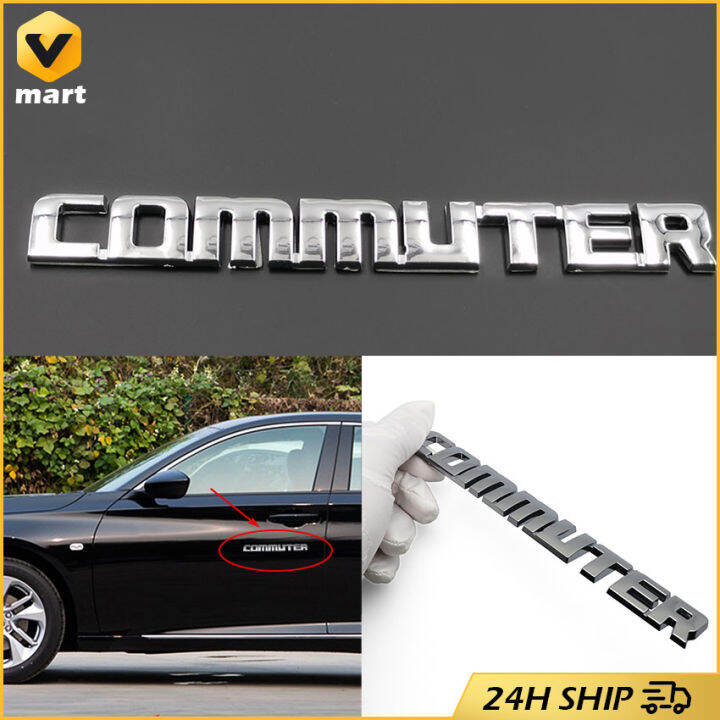 1 X ABS Chrome COMMUTER Letter Car Auto Emblem Badge Sticker Decal ...