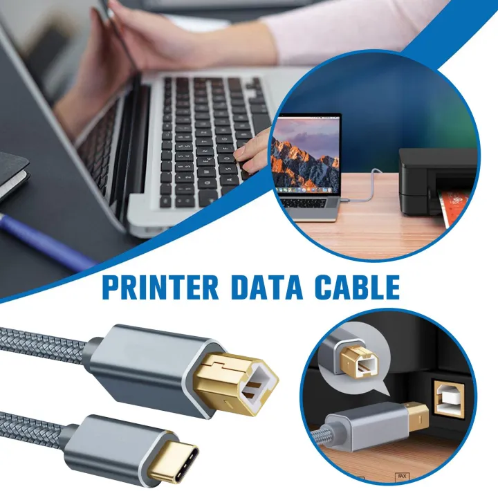 3m Type-c Printer Data Line To Usb Line Notebook Printing Universal ...