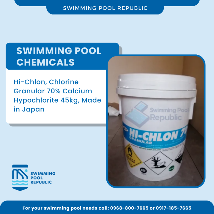 SWIMMING POOL CHEMICALS, Hi-Chlon, Chlorine Granular 70% Calcium ...