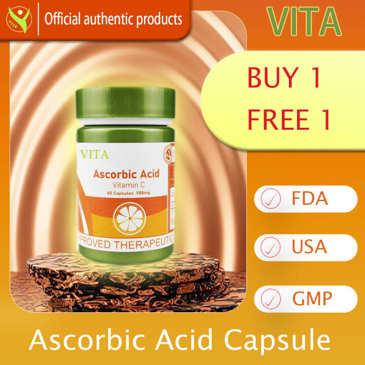 VITA 60PCS Ascorbic Acid/Vitamin C Capsule Supplement | Lazada PH