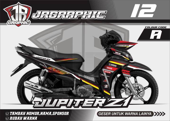 STRIPING JUPITER Z1-DECAL STRIPING JUPITER Z1 RACING HARIAN-STIKER ...