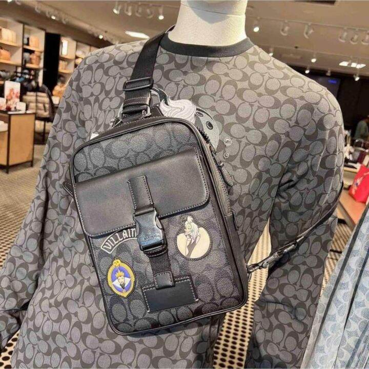 Original Coach CC113 Disney X Coach Track Pack In Signature Canvas With ...